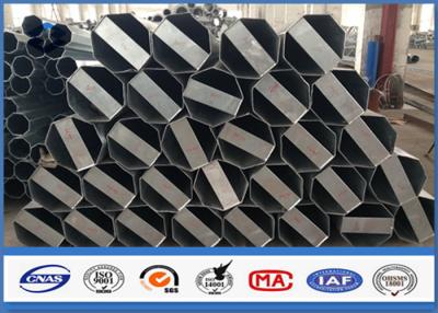 China 40FT 11900MM One Section power transmission poles galvanized steel post for sale