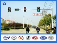 China 86um Galvanization Steel Traffic Signal Pole Customized Polygonal IP54 Protection grade for sale