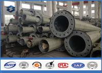 China Hot Dip Galvanized Steel Electrical Substation Structure Pole with Flange for sale