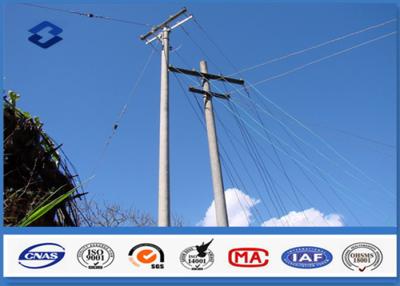 China Burial Type Galvanized tubular steel electric utility pole 14m Once forming without joint Square steel pole for sale