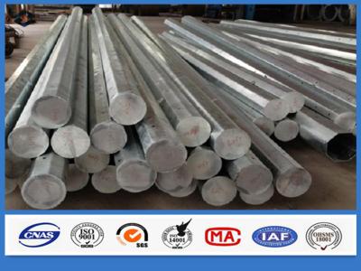 China Round Column 40ft 12m Overhead Line Galvanized Steel Pole Penetration Over 95% for sale