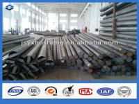 China 69kv Voltage Square steel pole 9m 30FT height Carbon structural steels round metal post for sale