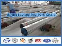 China Q345 Octagonal 86um Hot Dip galvanized steel pole , 69kv Voltage utility power pole for sale