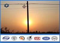 China 69KV Anticorrosive Steel Utility Pole 6M - 12M Height galvanized metal posts for sale