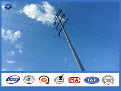 China Hot Dip Galvanized Suspension Straight Electric Steel Pole with Flange for sale
