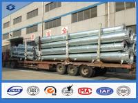 China Hot Dip Galvanized Tubular Flange Electric Power Transmission Steel Pole for sale