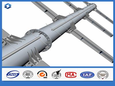 China High Voltage Galvanized Electric Steel Suspension Strain Trun Steel Pole for sale
