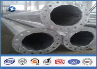 China Black Welding Electricity Transmission Line Steel Tubular Poles 25m with 5.0mm Thickness for sale