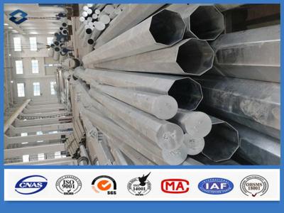 China Customized Height metal power pole 69kv , Tubular Steel Poles High strength low alloy structural steels for sale