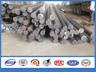 China Octagonal Hot dip Galvanized Q345 Steel 11m Electrical Power Pole with holes for sale