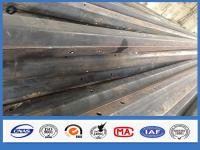 China Polygonal galvanized tubular steel power pole , metal telephone pole Diameter As request for sale