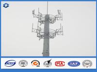 China Q345 steel material monopole telecommunications tower  6 - 28 mm Thickness for sale