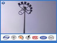 China LED Electric Q235B Material steel mast highway light pole , light tower mast customized color for sale