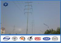China Hot Dip Galvanized Electrical Steel Transmission Poles Voltage 66KV 69KV for sale