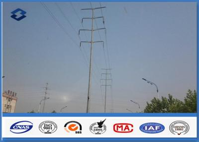 China Hot Dip Galvanized Electrical Steel Transmission Poles Voltage 66KV 69KV for sale