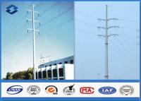 China 110KV 220KV Hot Dip Galvanized Electrical Power Pole , Transmission Line Tubular Steel Poles for sale