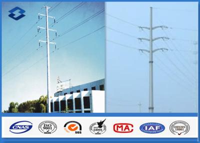China 110KV 220KV Hot Dip Galvanized Electrical Power Pole , Transmission Line Tubular Steel Poles for sale