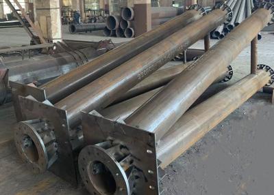 China 11m Height Hot Dip Galvanized Steel Pole Frame Q235 For Transformer Substation for sale
