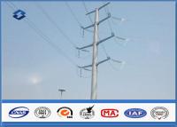 China Electric Angle Power Steel Pole with 110KV Double Circuits Hot Dip Galvanized for sale