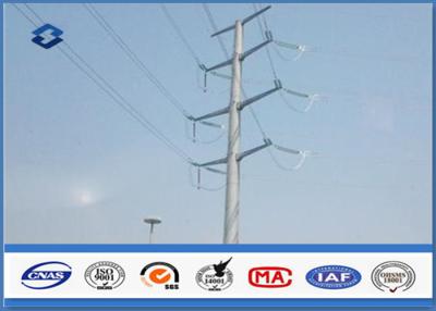 China Electric Angle Power Steel Pole with 110KV Double Circuits Hot Dip Galvanized for sale