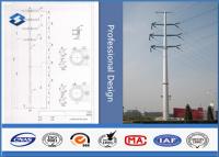 China 10KV 69KV Electric Transmission Street Lighting Pole , Hot Dip Galvanised Steel Pole for sale