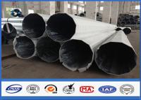China 69KV Galvanized Sub Transmission Electric Utility Pole / Power Distribution Pole for sale