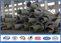 China 50FT 55FT Galvanized Electric Metal Power Pole With Base Plate Installation for sale