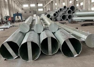 China Q355 Hot Dip Galvanized Steel Pole 18.2M Dodecagonal Thickness 8mm for sale