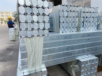 China Q235 Galvanized Steel Cross Arm Brace Pole Rectangular Tube Transmission Line for sale