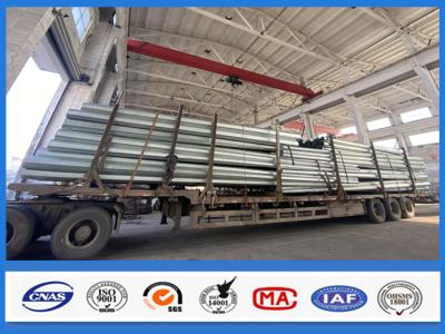 China Electric Galvanized Steel Pole  35FT 3.0mm Thick Length 10670mm for sale