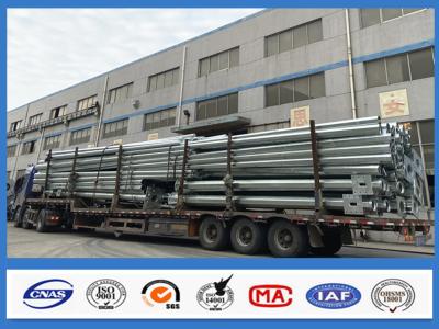 China Galvanized Octagonal Steel Pole 30ft 130KG Weight With 500KGF Load for sale