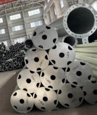 China 55ft Hot Dip Galvanized 4.0mm Thick Burial Type Electrical Power Pole for sale