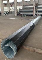 China 5mm Thick Q460 Dodecagonal HDG Transmission Steel Pole 90FT With Asphalt Coating for sale
