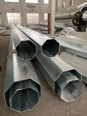 China Hot Dip Galvanized Transmission Steel Pole 6mm Thick Q460 Octagonal 100FT for sale