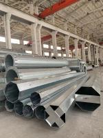 China Hot Dip Galvanized Transmission Steel Pole 6mm Thick Q460 Octagonal 100FT for sale