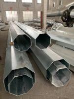 China Galvanized Transmission Octagonal Steel Pole 6mm Thick Q460 100FT for sale