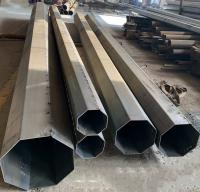 China Hot Dip Galvanized Transmission Steel Pole 100Ft 6mm Thick Q460 Octagonal for sale
