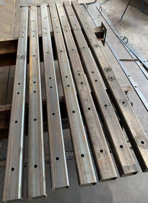 China Q235 Galvanized Rectangular Steel Pole Hot Dip 8FT Crossarm Steel Cross Arm for sale