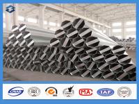 China Q345 Material 35FT 3mm Thick Hot Dip Galvanized Electric Steel Poles for sale