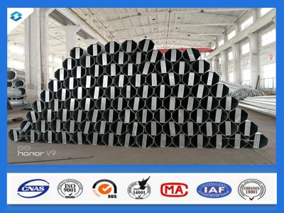 China 40FT 11900mm 3mm Thick Hot Dip Galvanized Octagonal Steel Pole for sale