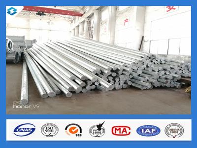 China Philippines Nea Standard Q345 40FT Hot Dip Galvanized Power Line Steel Pole for sale