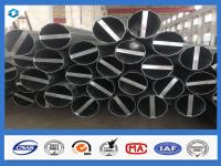 China Q420 5mm Thick 60Ft 70Ft Hot Dip Galvanized Electric Power Steel Poles for sale