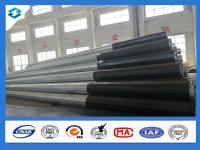 China 70ft 5mm Thick Q420 Galvanized And Black Tar Painted Steel Electric Pole for sale