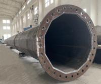 China 138kV Dodecagonal 43 meters height 0°~60° strain galvanized steel pole for sale