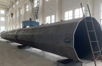 China 138kV Dodecagonal 43 meters height 0°~60° strain galvanized steel pole for sale