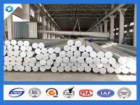 China 500kgf Load Electric Power Transmission Q355 Galvanized Steel Pole for sale