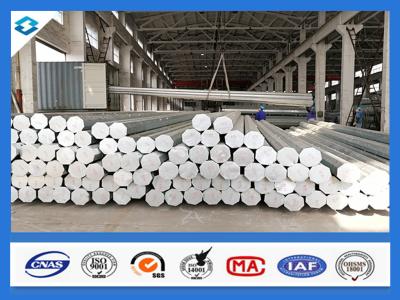 China 500kgf Load Electric Power Transmission Q355 Galvanized Steel Pole for sale