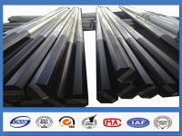 China Black Tar Painted Hot Dip Galvanized Steel Pole Coating Octagonal Pole for sale