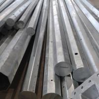 China Polygonal metal 35-foot-high 3mm thickness ASTM A123 hot dip galvanized power pole for sale
