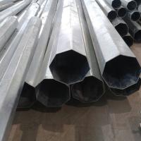 China Polygonal metal 35-foot-high 3mm thickness ASTM A123 hot dip galvanized power pole for sale